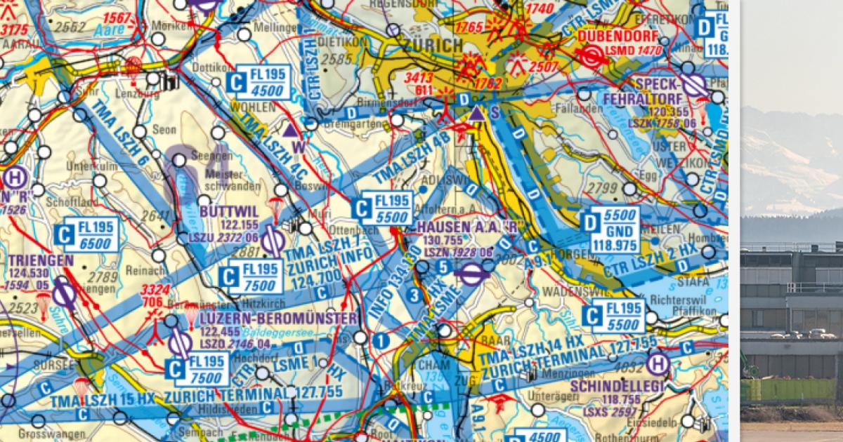 Aeronautical Chart ICAO Switzerland 1:500000 | swisstopo Online Shop