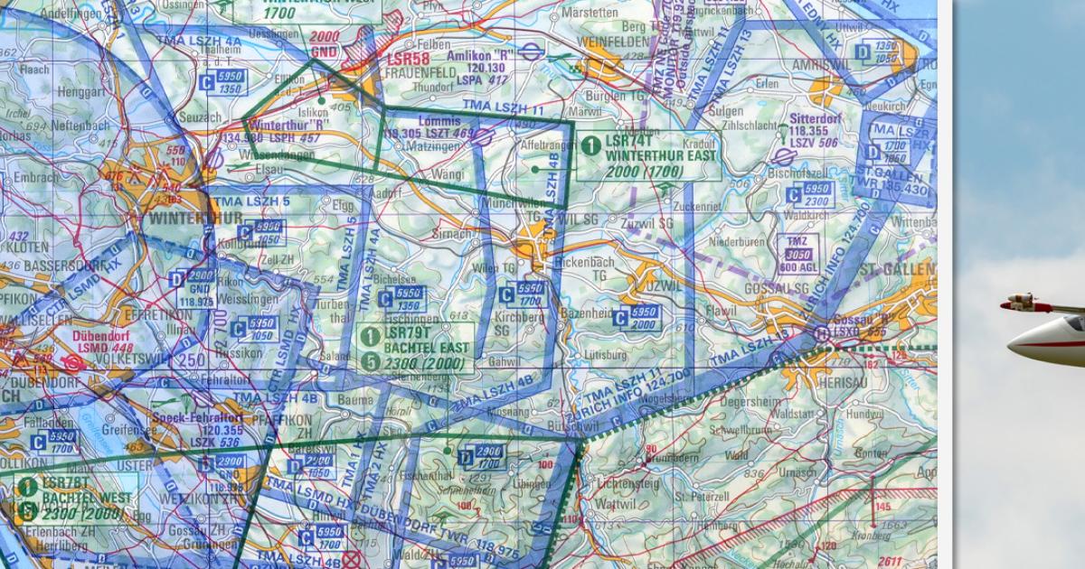 Glider Map Switzerland 1:300,000 | swisstopo Online Shop