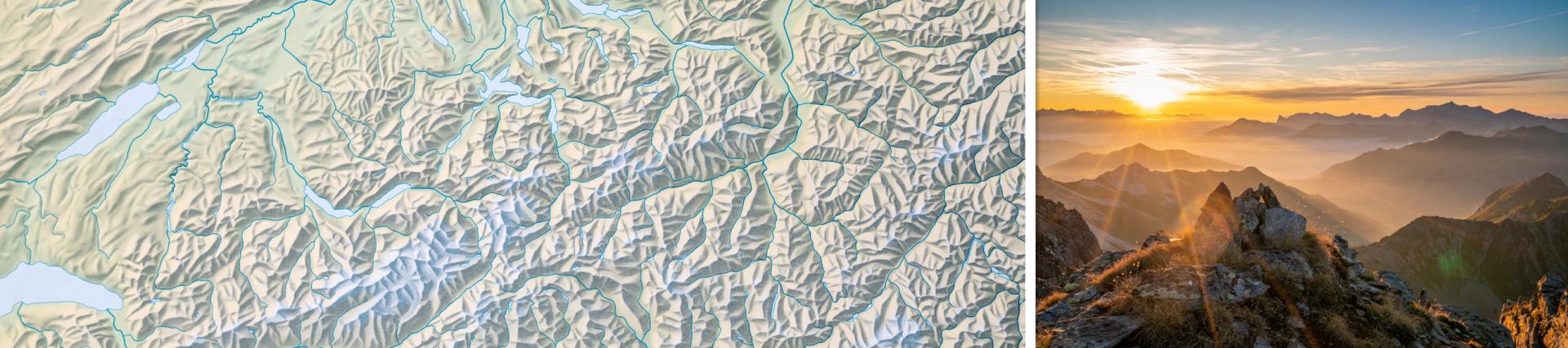 Relief Map of the Alps | swisstopo Online Shop